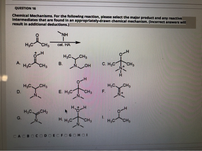Solved QUESTION 16 Chemical Mechanisms. For the following | Chegg.com