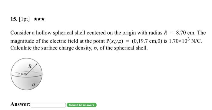 Solved Consider a hollow spherical shell centered on the | Chegg.com