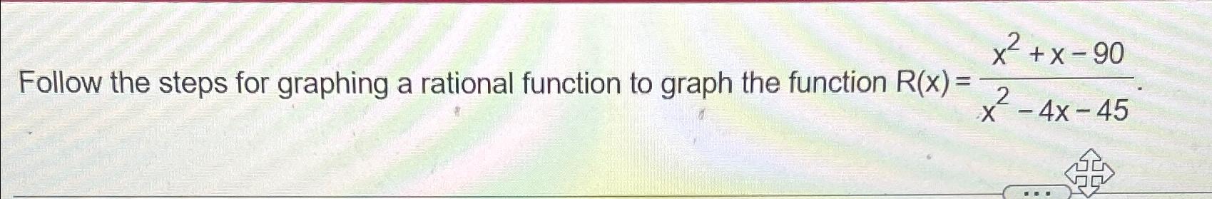 Solved Follow the steps for graphing a rational function to | Chegg.com