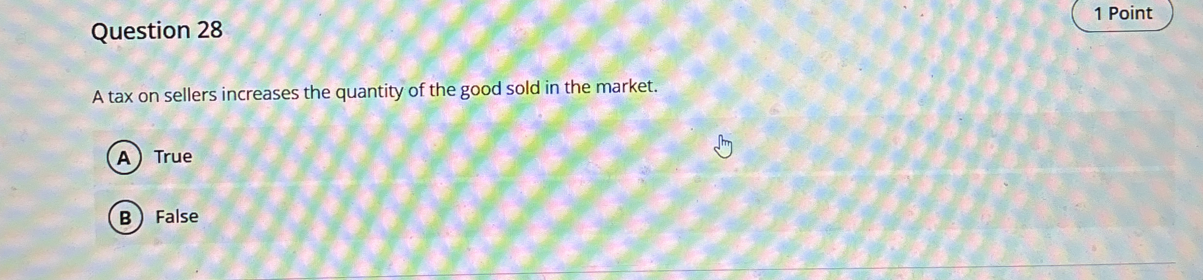 Solved Question 28A tax on sellers increases the quantity of | Chegg.com