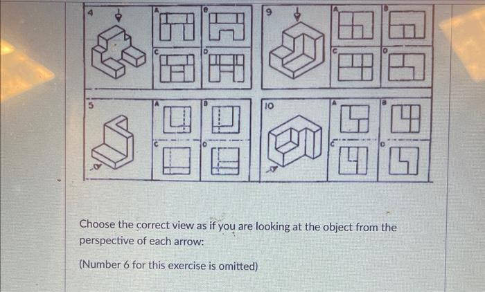 Solved Choose the correct view as if you are looking at | Chegg.com