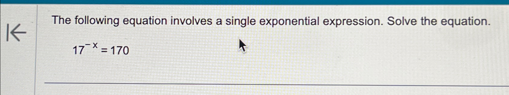 The following equation involves a single exponential | Chegg.com