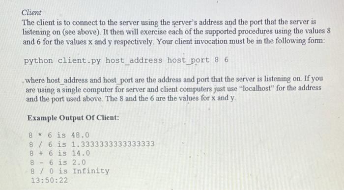 Solved DISTRIBUTED COMPUTING WITH XML-RPC Description Common | Chegg.com