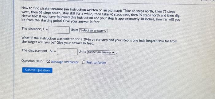 Solved How to find pirate treasure (an instruction written | Chegg.com