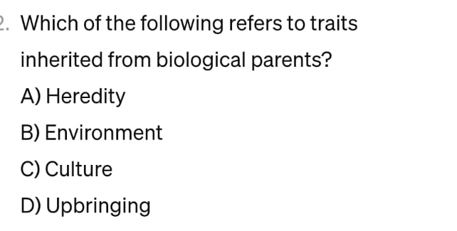 Solved Psychology: Which of the following refers to traits | Chegg.com