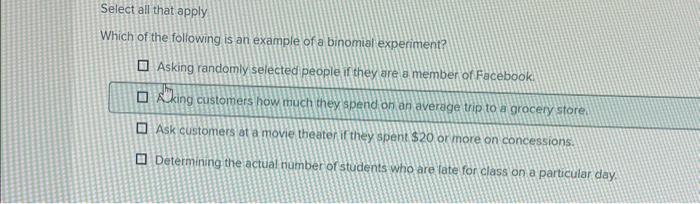 Solved Select all that apply Which of the following is an | Chegg.com