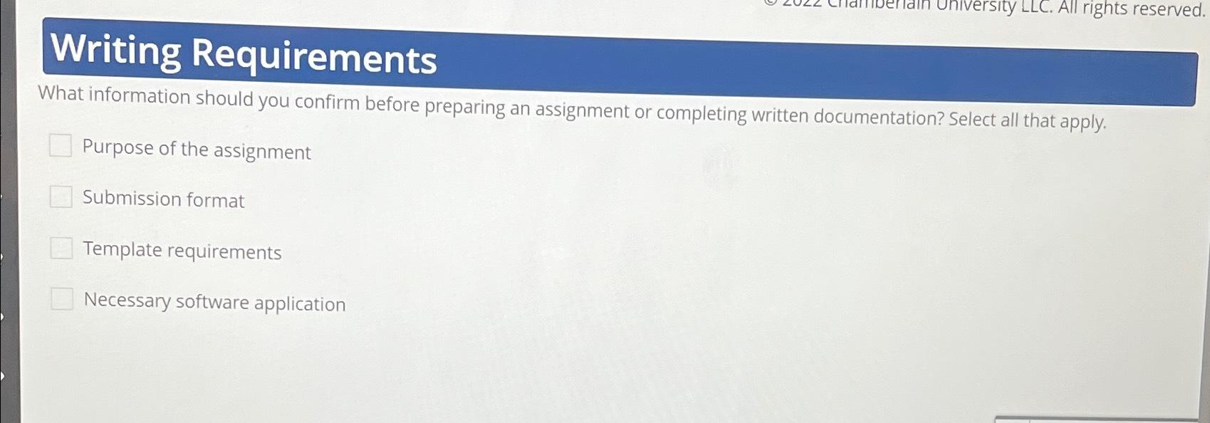 Solved Writing RequirementsWhat information should you | Chegg.com