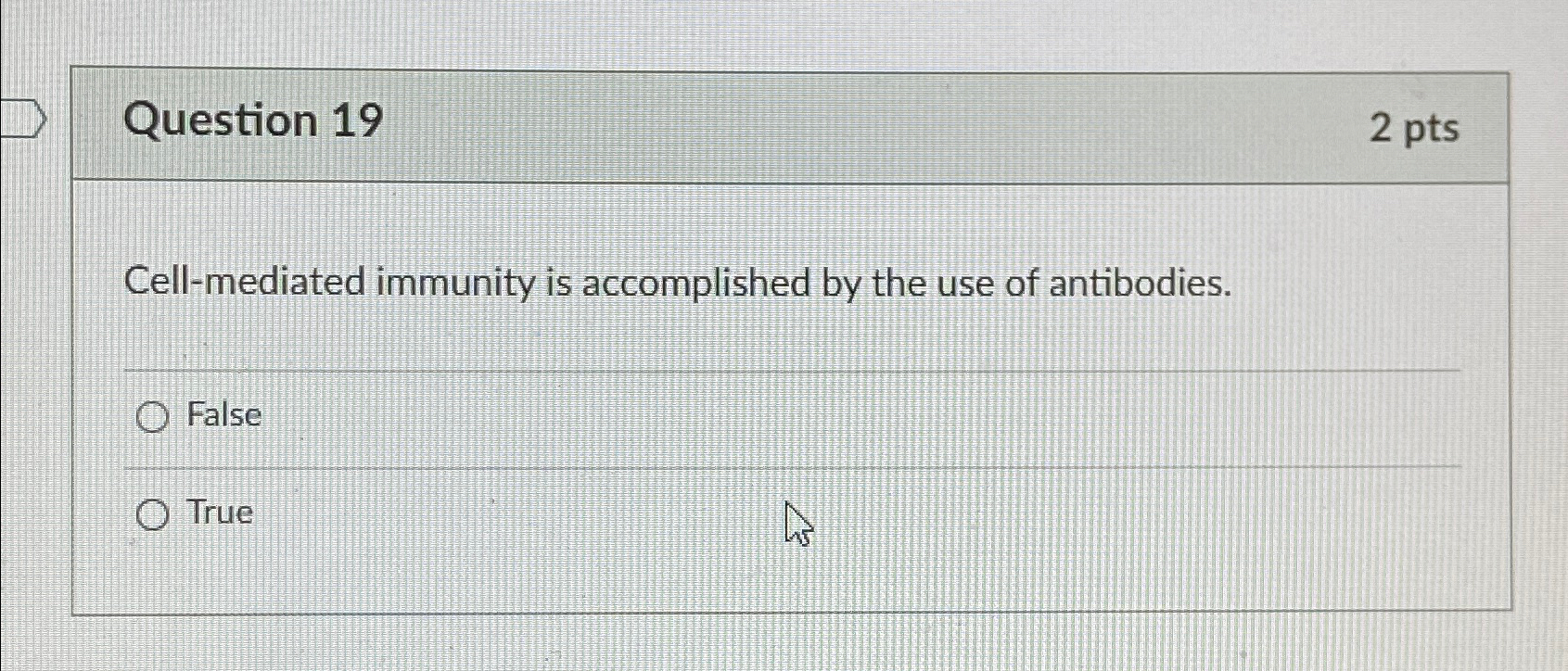 Solved Question 192 ﻿ptsCell-mediated immunity is | Chegg.com