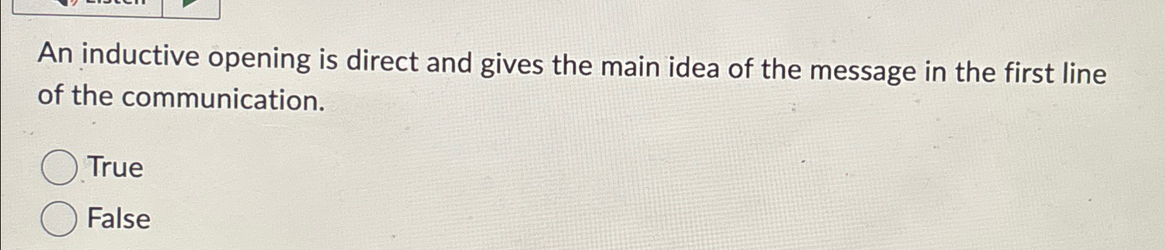 Solved An inductive opening is direct and gives the main | Chegg.com