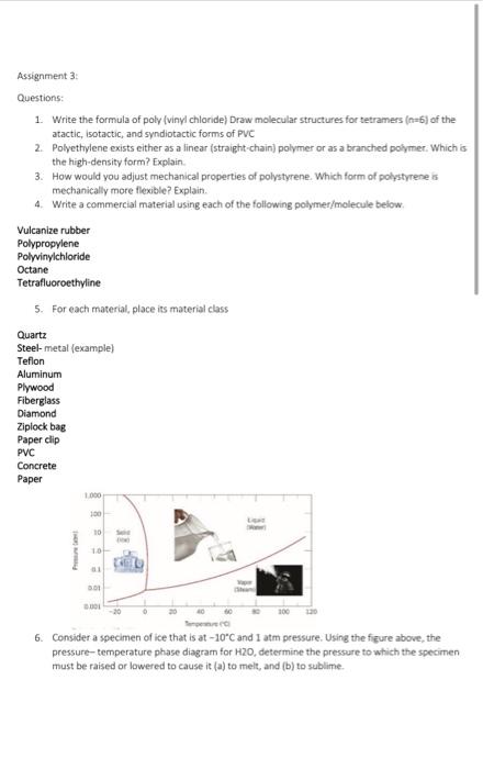 Solved Assignment 3: Questions: 1. Write the formula of poly | Chegg.com
