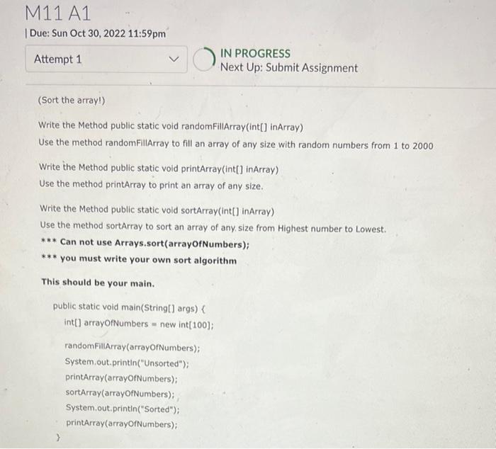 Solved Write the Method public static void | Chegg.com