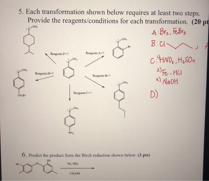 Solved each transformation shown below requires at least two | Chegg.com