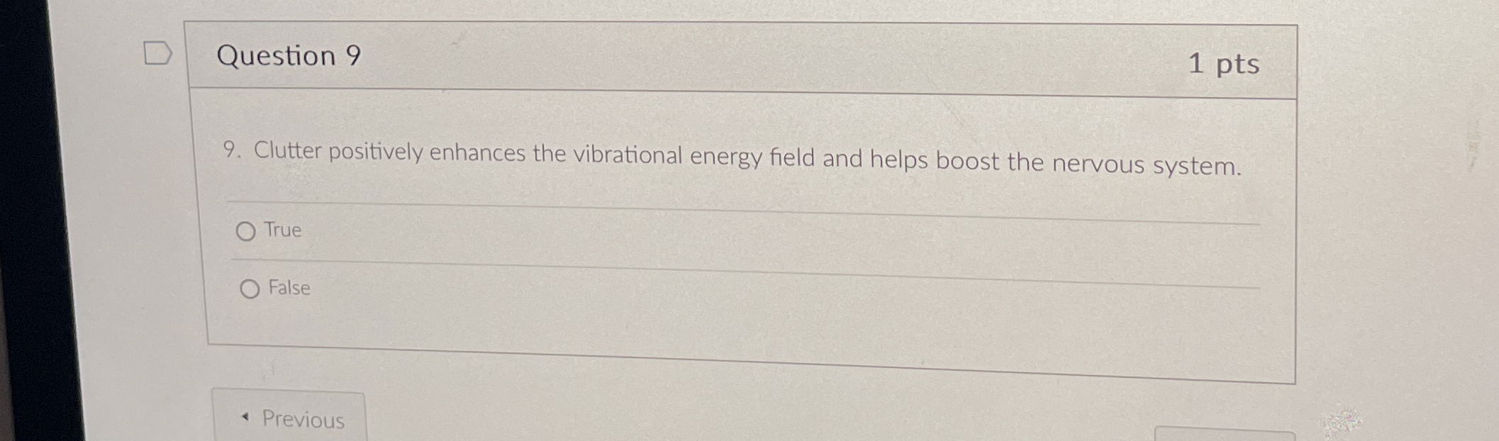 Solved Question 91 ﻿pts9. ﻿Clutter positively enhances the | Chegg.com