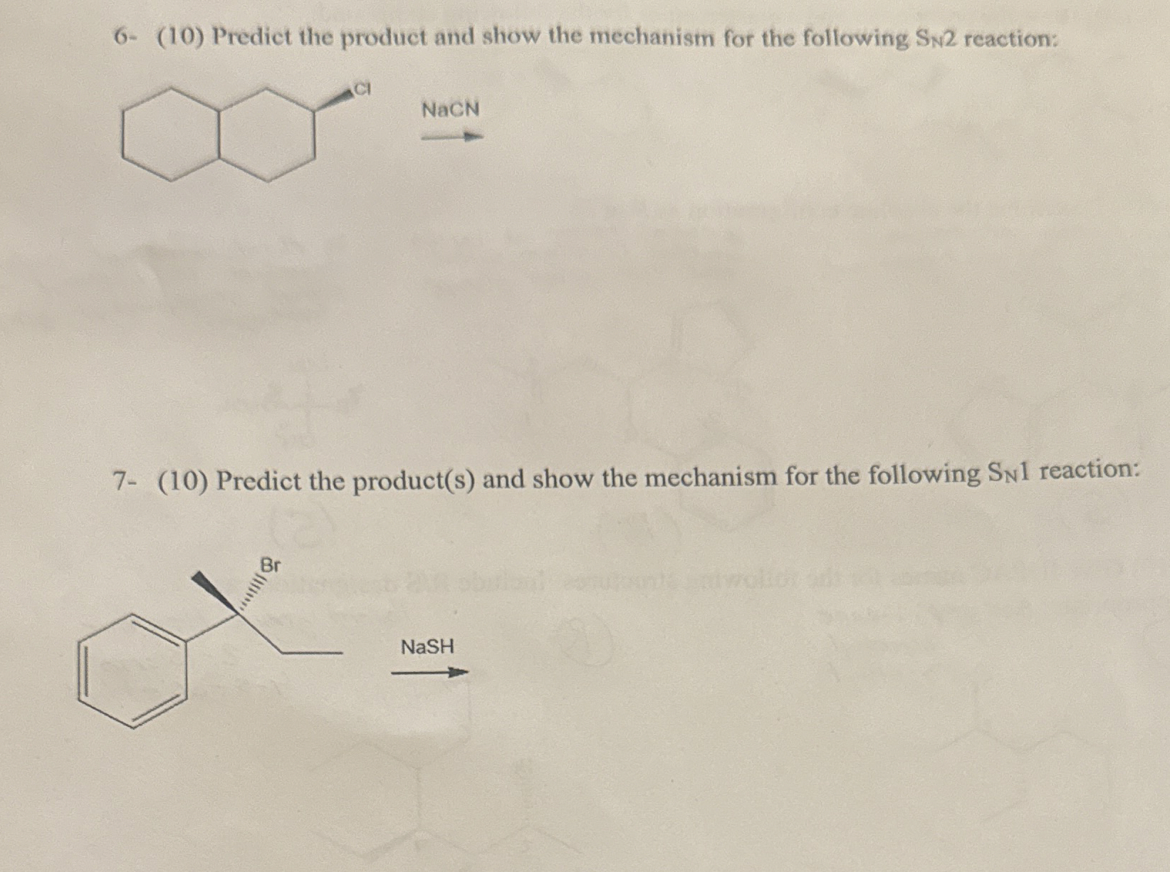 Solved 6- (10) ﻿Predict the product and show the mechanism | Chegg.com
