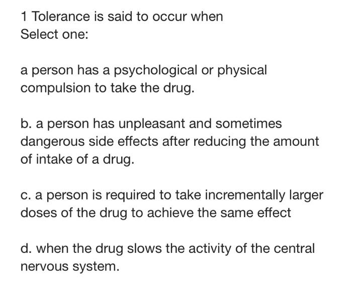 Solved Select one: a person has a psychological or physical | Chegg.com