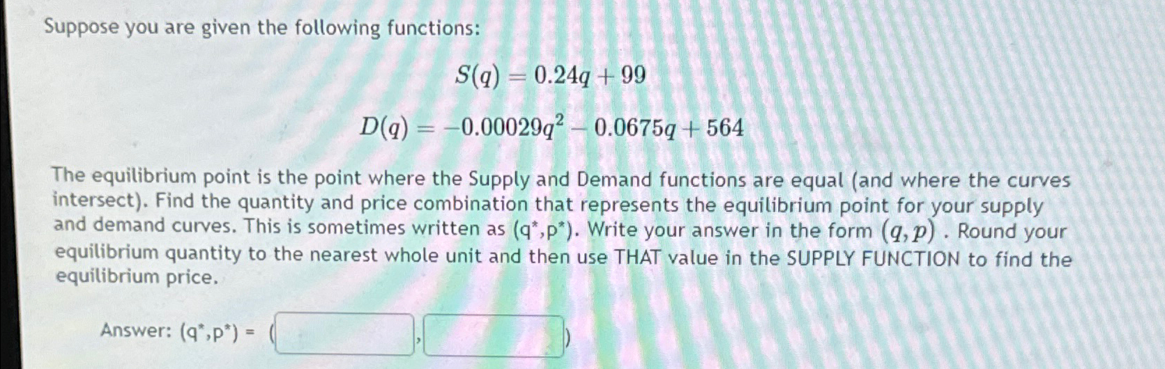 Solved Suppose you are given the following | Chegg.com