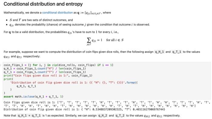 Solved a Conditional distribution and entropy | Chegg.com
