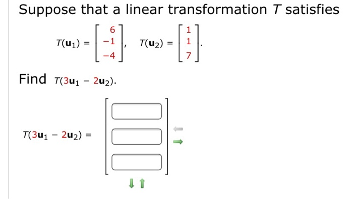 Solved Suppose that a linear transformation T satisfies 6 11 | Chegg.com