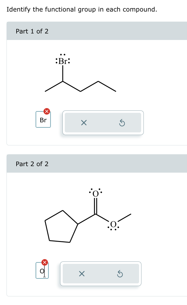 Solved Identify the functional group in each compound.Part 1 | Chegg.com