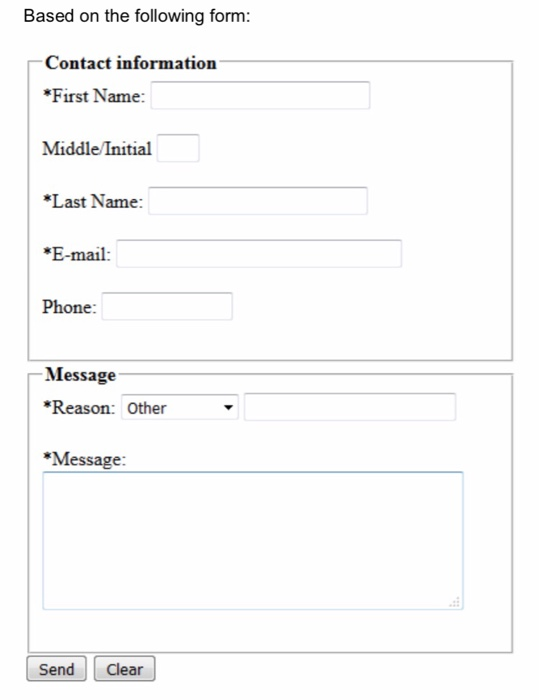 Solved 1) Recreate the form with HTML and CSSa) Feel free to | Chegg.com