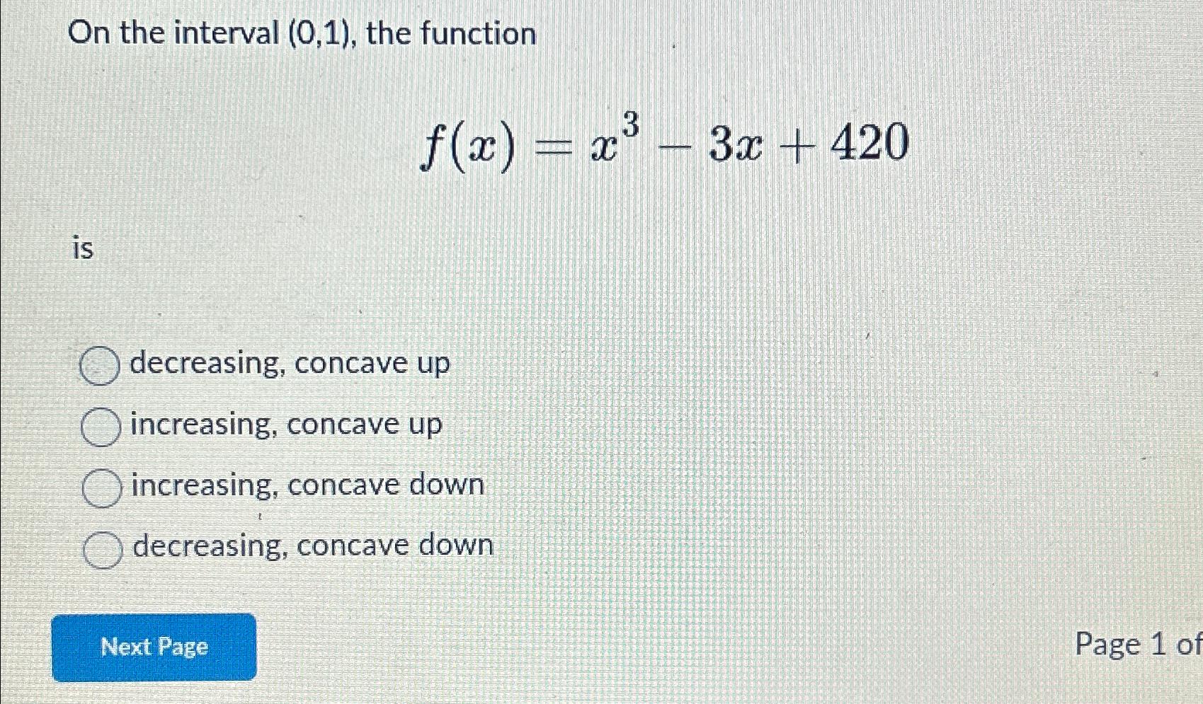 Solved On the interval (0,1), ﻿the | Chegg.com