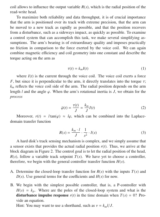 Solved coil allows to influence the output variable R(s), | Chegg.com