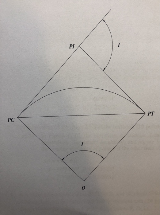 Solved a curve is plotted from PC to PT. Prove that angle | Chegg.com