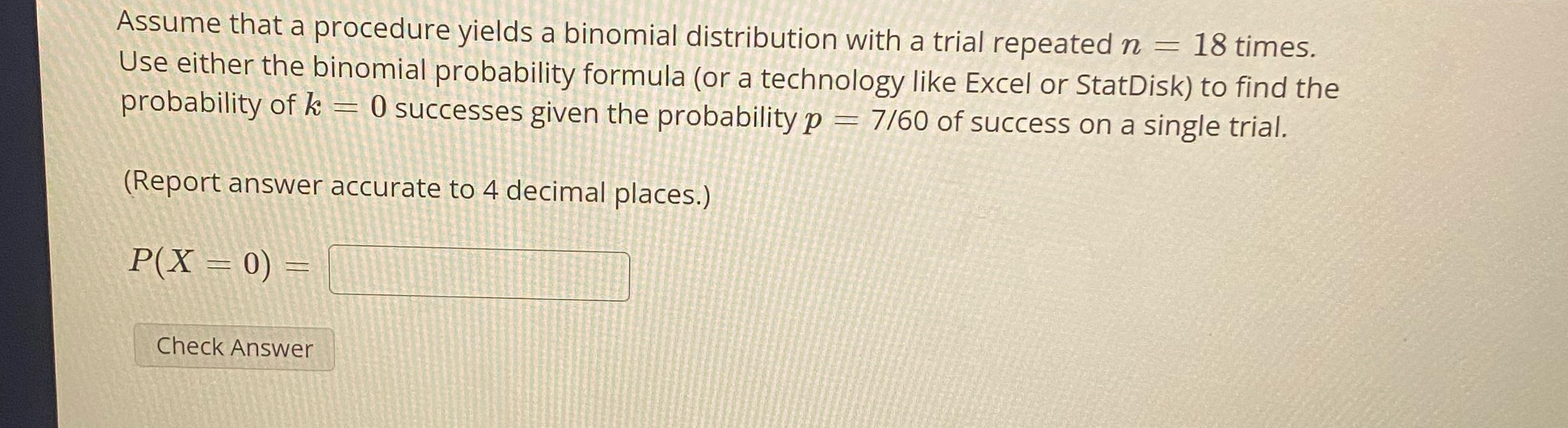 Solved Assume that a procedure yields a binomial | Chegg.com