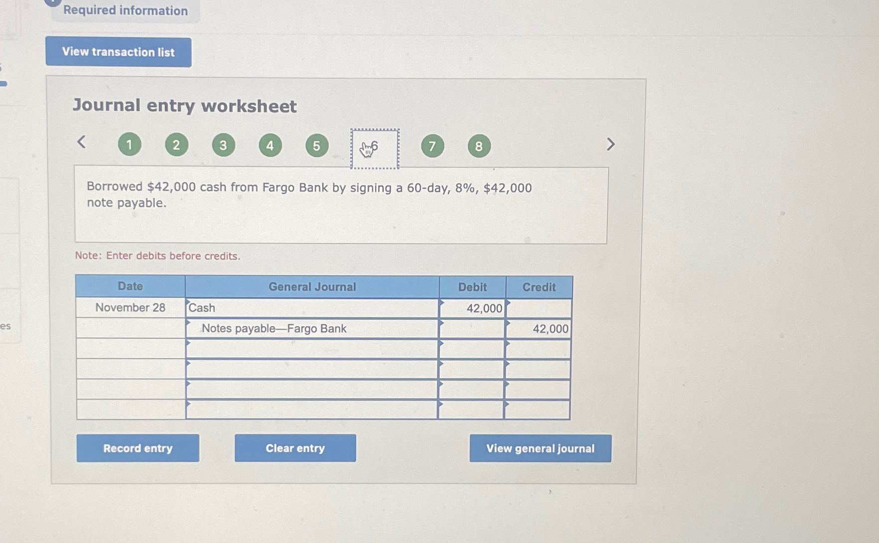 Solved Required informationJournal entry | Chegg.com