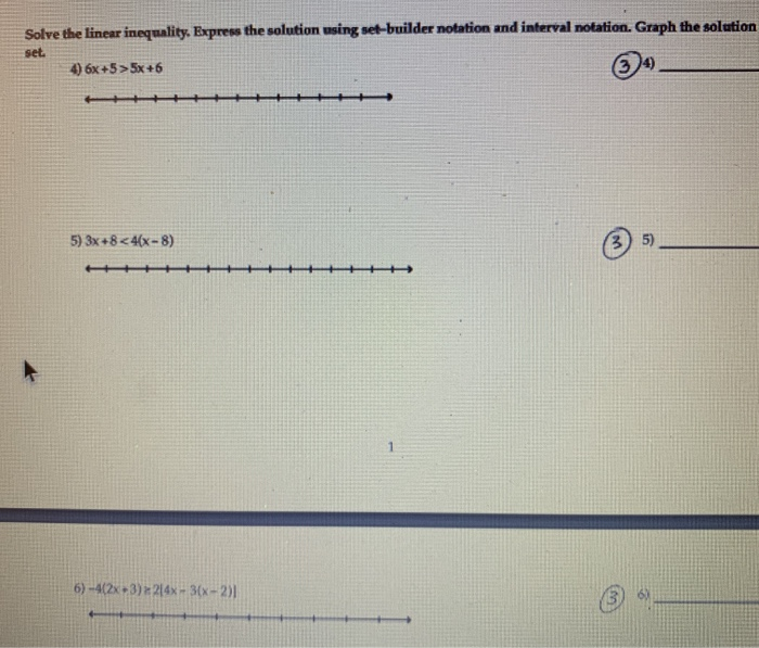 Solved Solve the linear inequality. Express the solution | Chegg.com