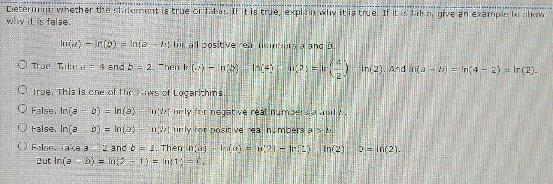 Solved Determine whether the statement is true or false. If | Chegg.com