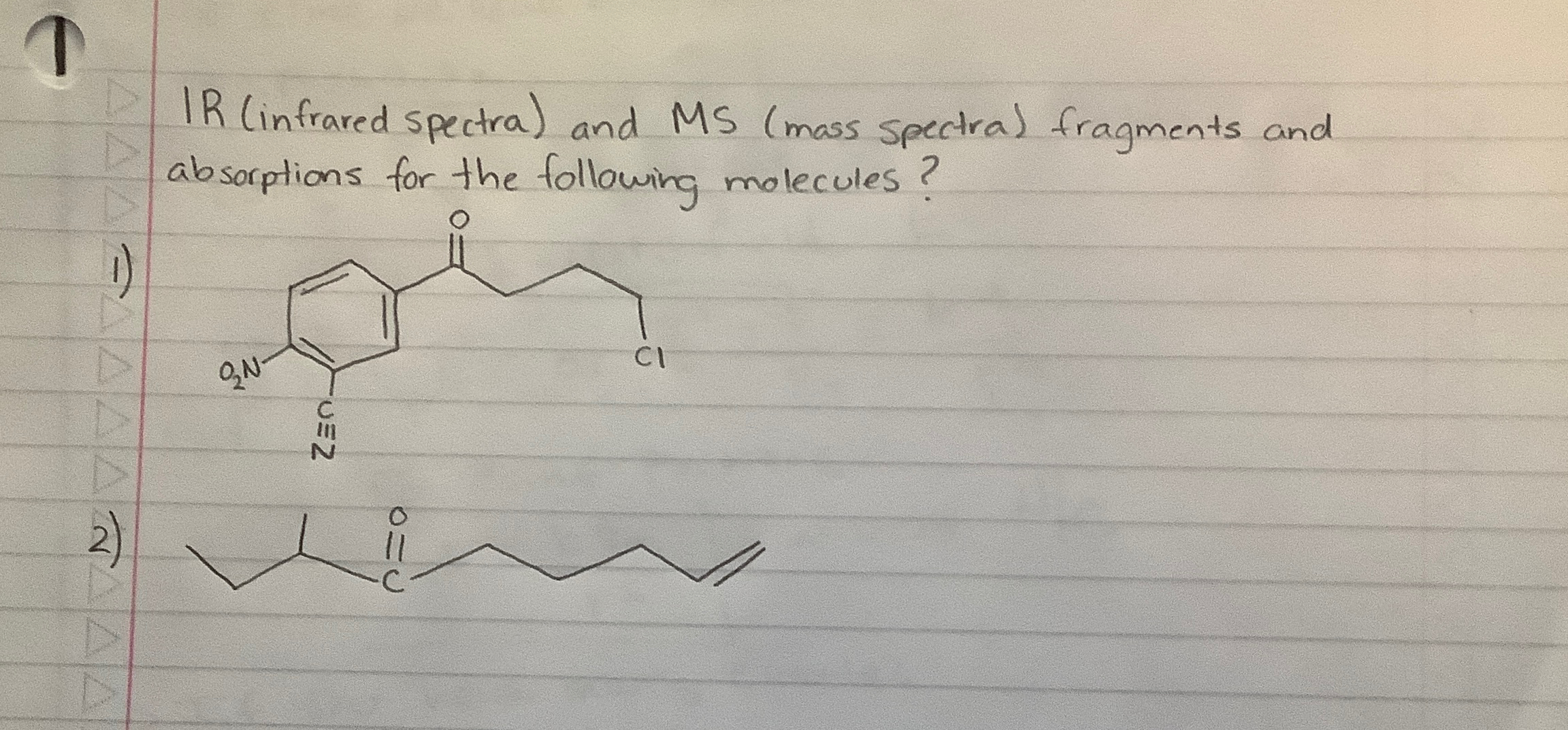 Solved IR (infrared spectra) ﻿and MS (mass spectra) | Chegg.com