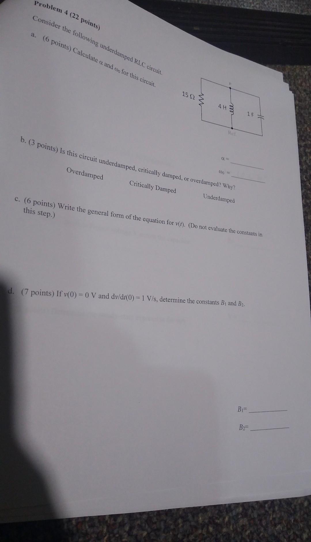 Solved Problem 4 (22 points) Consider the following | Chegg.com