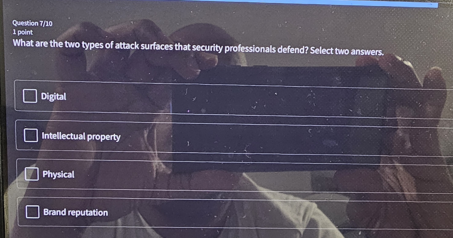 Solved Question 7101 ﻿pointWhat are the two types of attack | Chegg.com