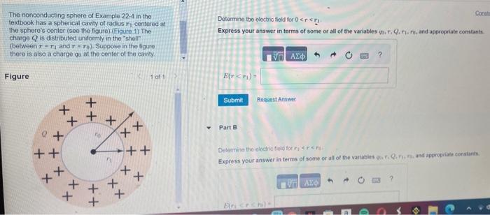 Solved The nonconducting sphere of Example 22.4 in the | Chegg.com