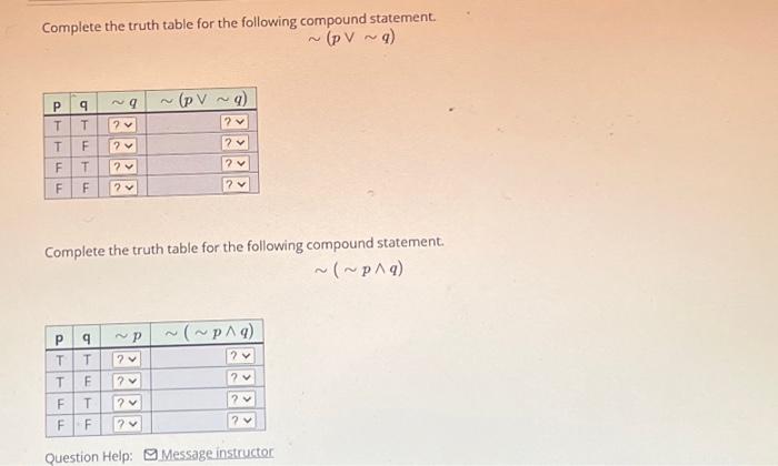 Solved Complete the truth table for the following compound | Chegg.com