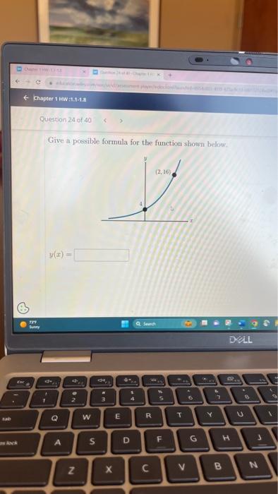 Solved Give a possible formula for the function shown below | Chegg.com