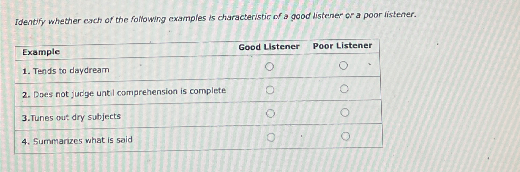 Solved Identify whether each of the following examples is | Chegg.com