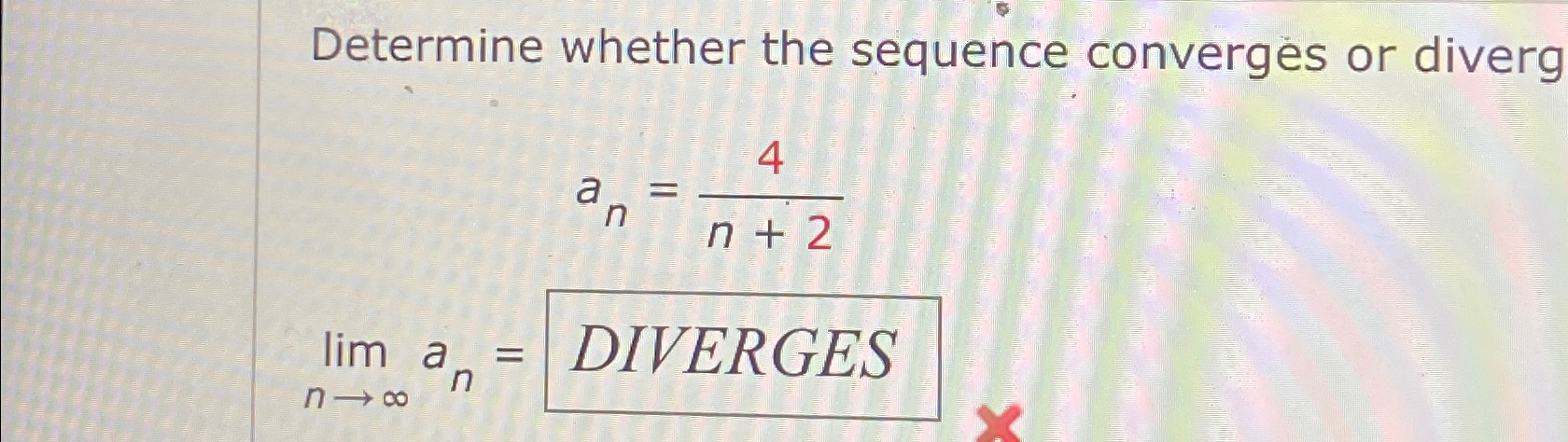 Solved Determine whether the sequence converges or | Chegg.com
