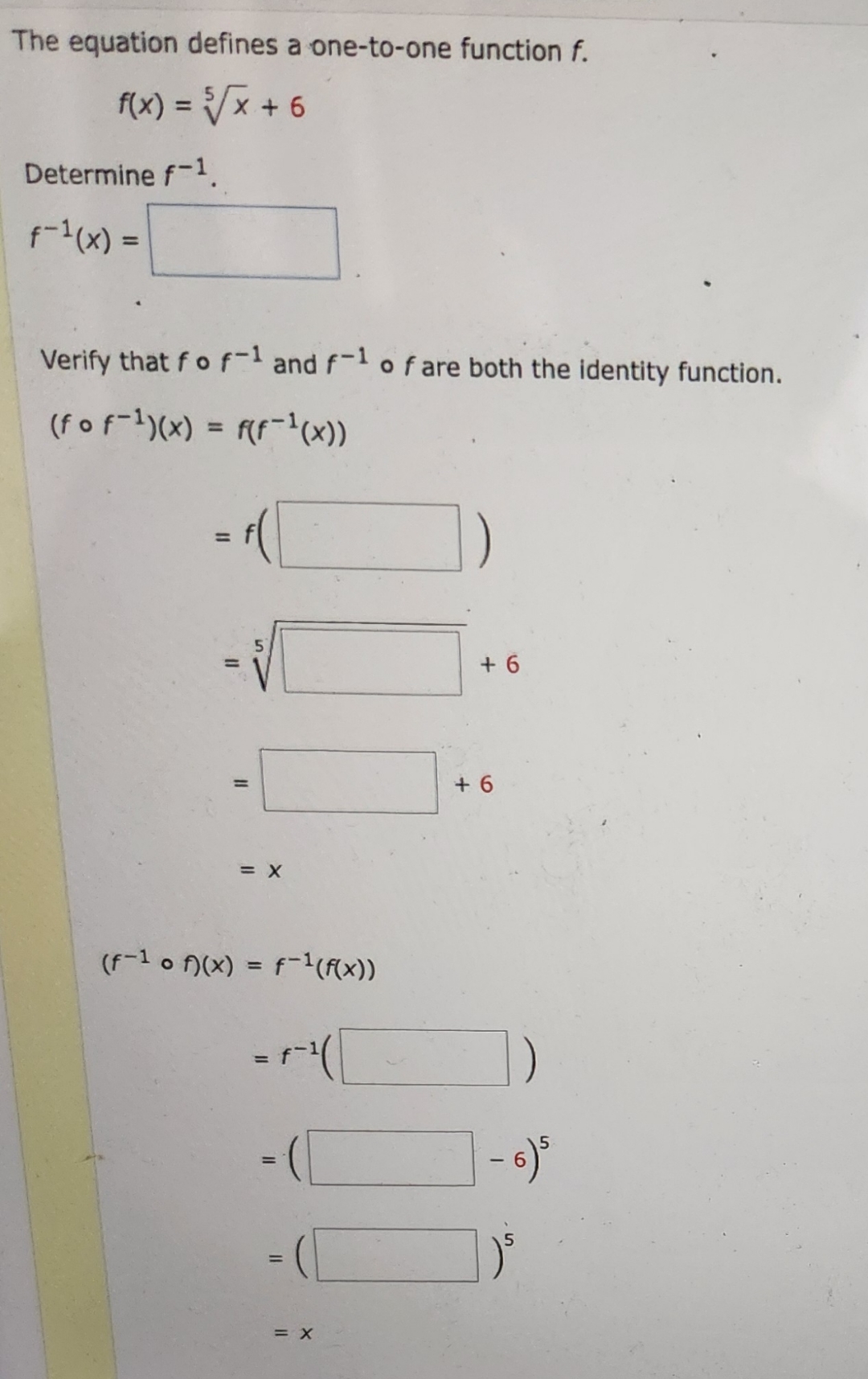 Solved The equation defines a one-to-one function | Chegg.com