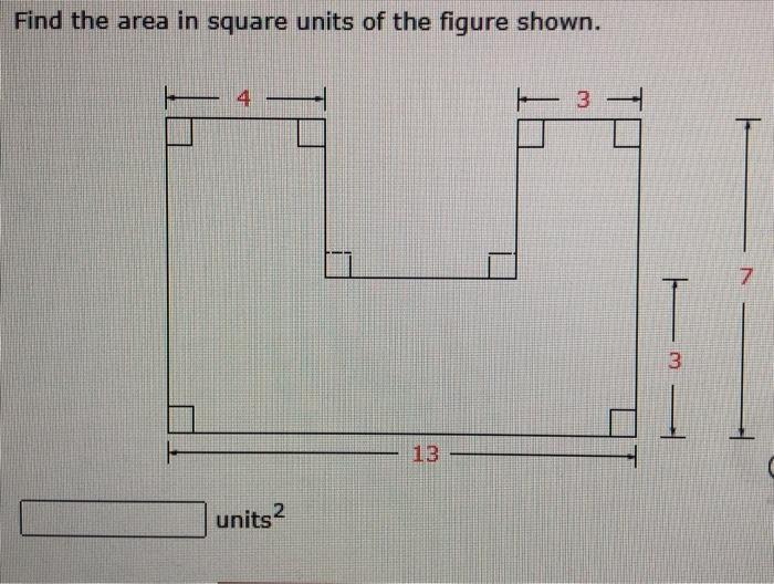 Solved Find the area in square inches of the figure shown. | Chegg.com