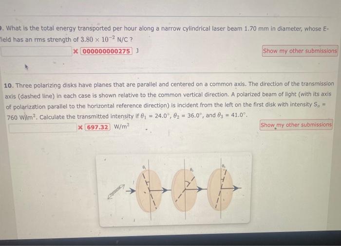 Solved What is the total energy transported per hour along a | Chegg.com