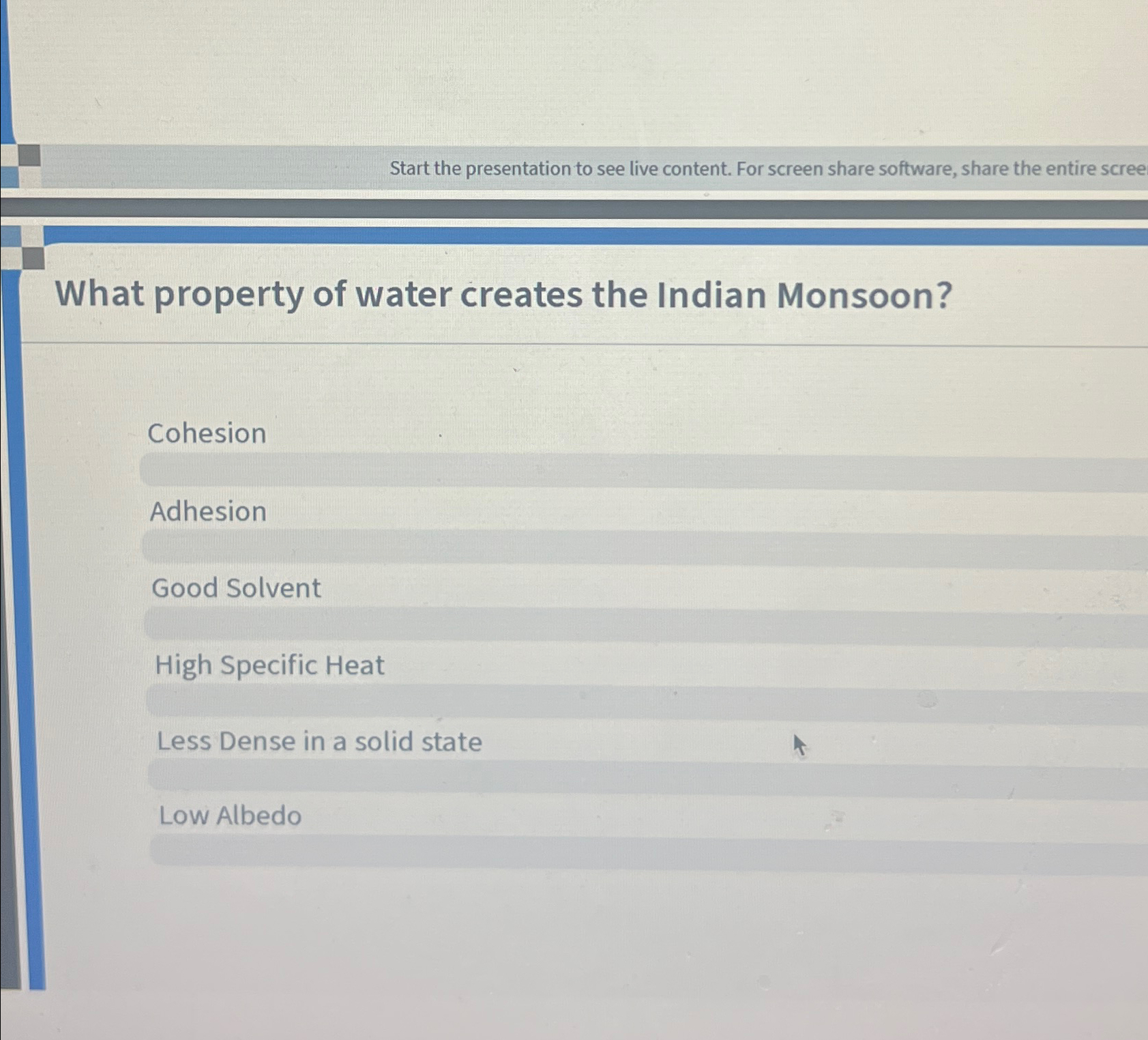 Solved Start the presentation to see live content. For | Chegg.com