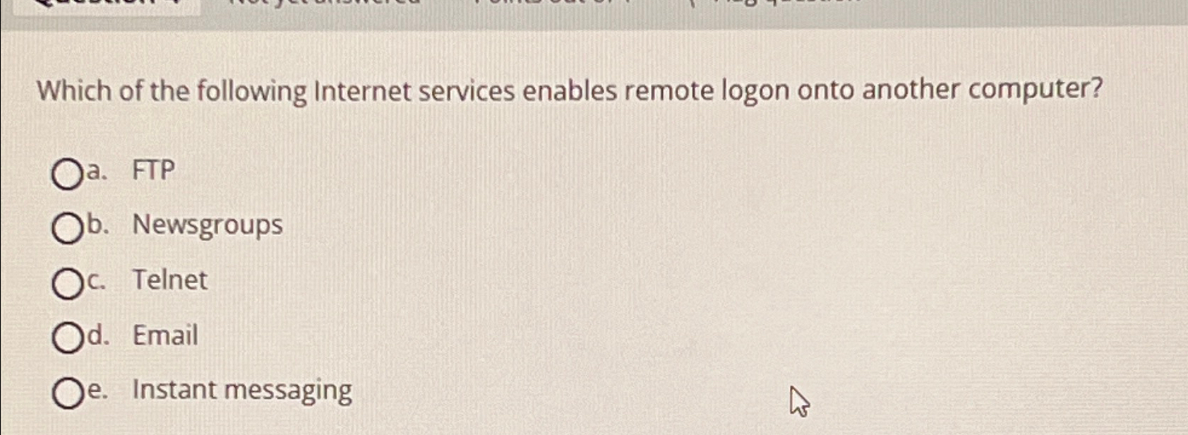 Solved Which of the following Internet services enables | Chegg.com