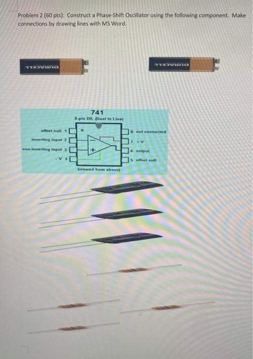 Solved Problem 1 (40 pts): Construct an inverting amplifier | Chegg.com