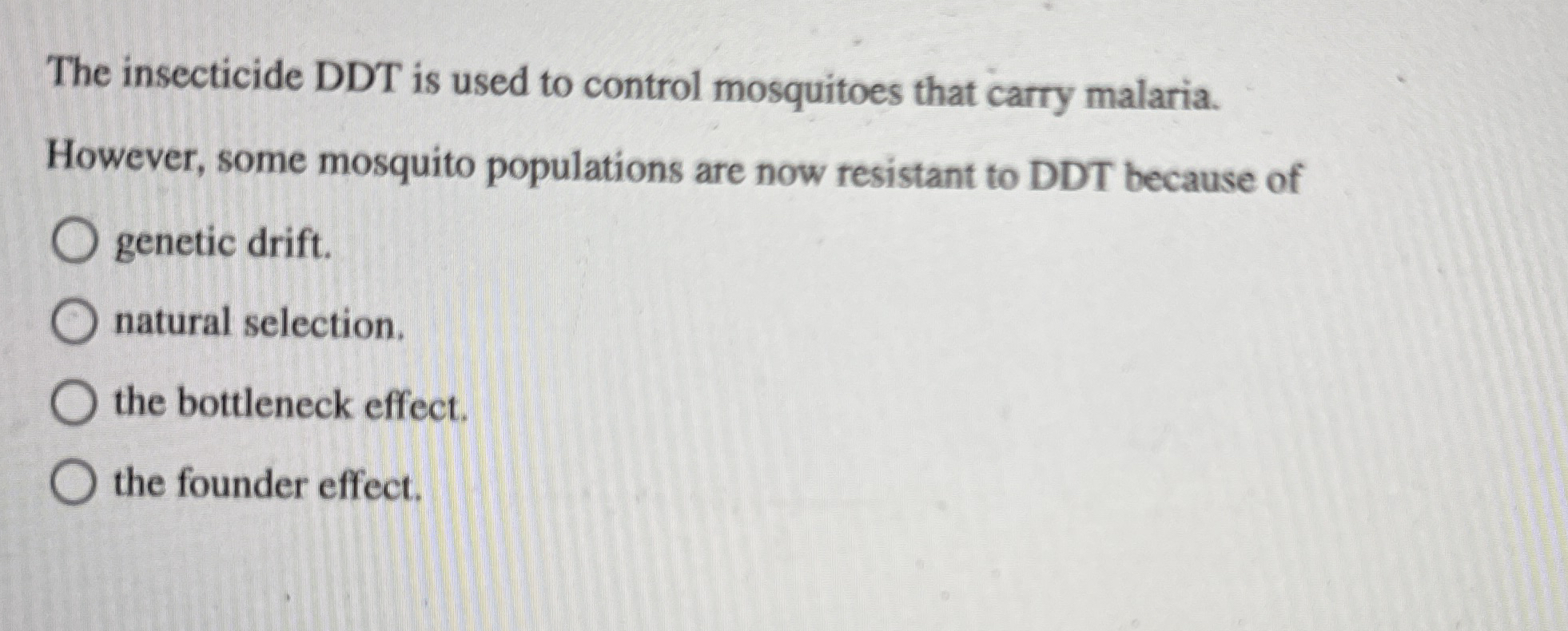 The insecticide DDT is used to control mosquitoes | Chegg.com