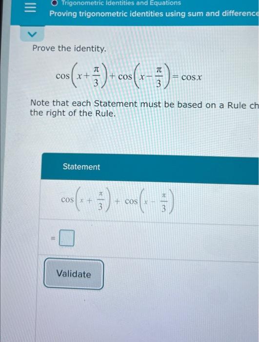 Solved = O Trigonometric Identities and Equations Proving | Chegg.com