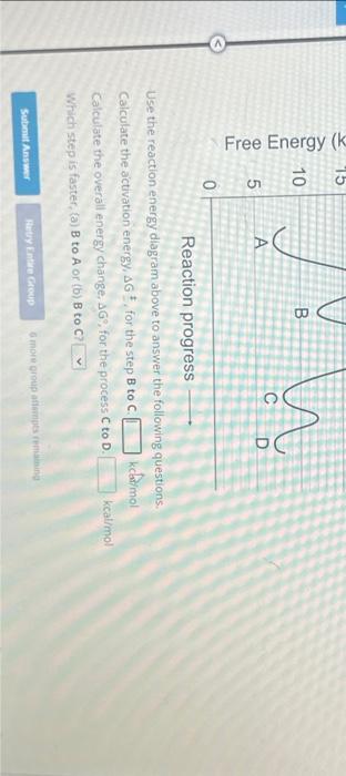 Solved Use the reaction energy diagram above to answer the | Chegg.com