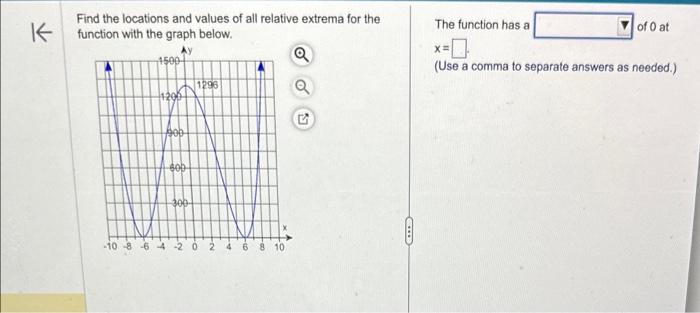 Solved Find the locations and values of all relative extrema | Chegg.com
