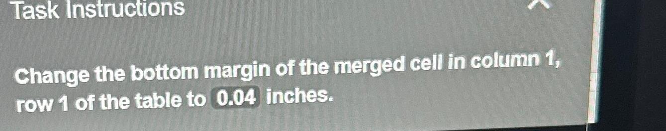 Solved Task InstructionsChange the bottom margin of the | Chegg.com